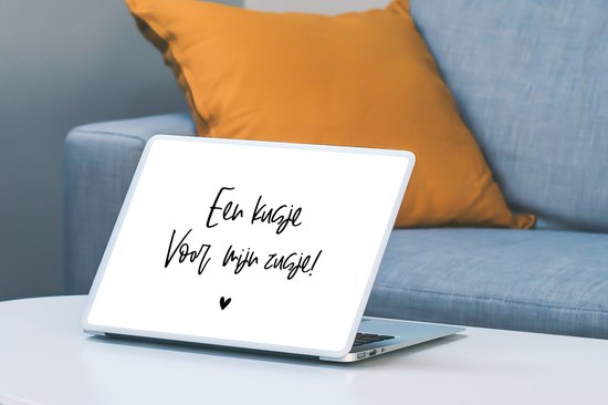 Laptop sticker - 11.6 inch - Zusje - Quotes - Een kusje voor mij zusje ...