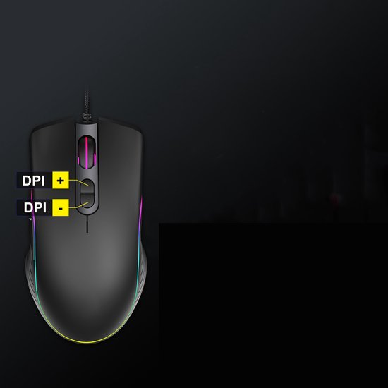 Gaming Muis met 7 knoppen - Game Muis met RGB verlichting & Draad ...