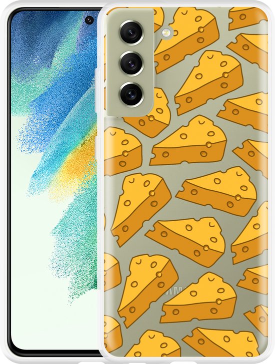Cazy Hoesje geschikt voor Samsung Galaxy S21 FE - Cheesy | bol