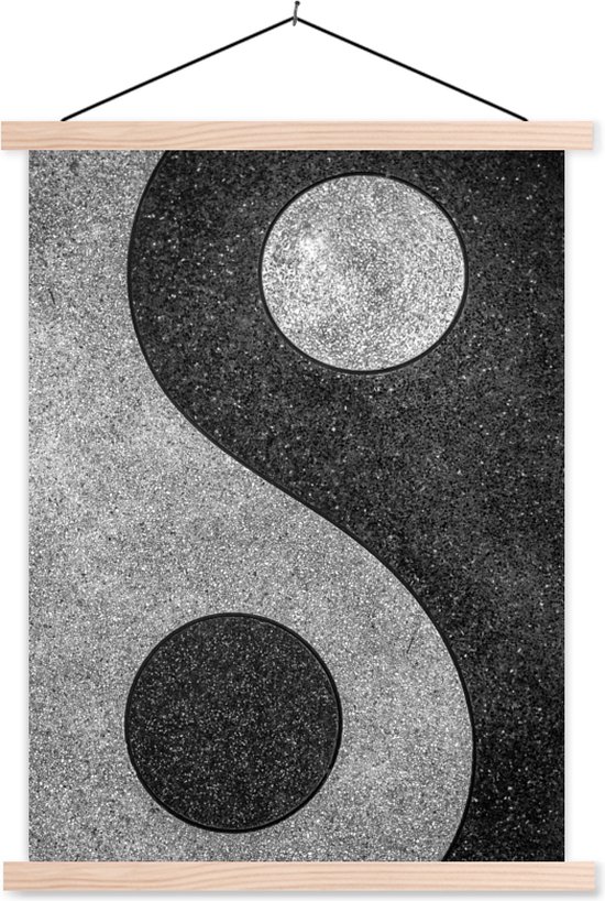 Gros plan affiche école Yin et Yang lattes plates vierges 90x120 cm ...