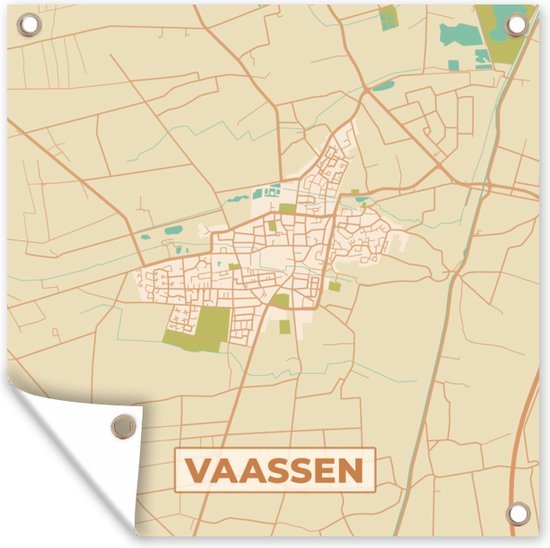 Tuinposters Plattegrond - Vaassen - Kaart - Stadskaart - Vintage ...