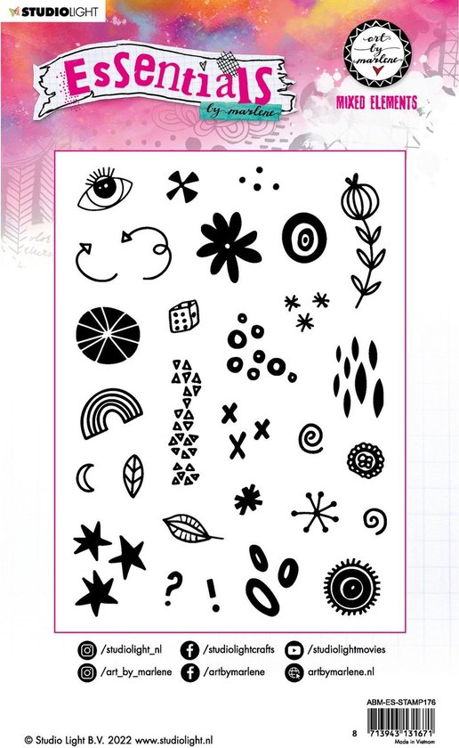 Studio Light Essentials Cling Stempel Mixed Elements | bol.com
