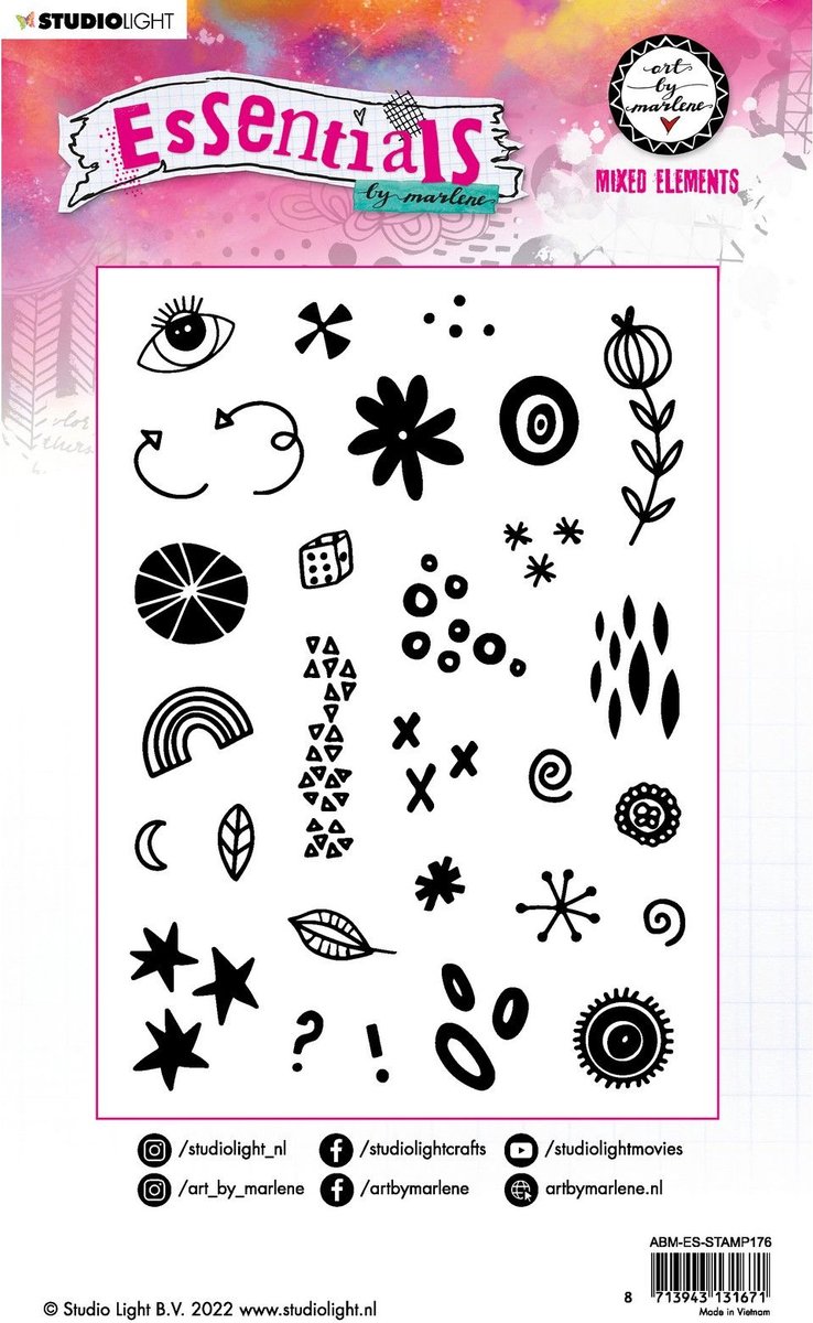 Studio Light Essentials Cling Stempel Mixed Elements | bol.com