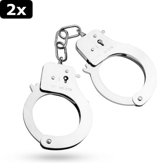 2x Metalen Handboeien - Zilver | bol.com