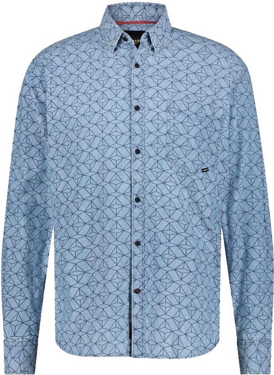 Twinlife Overhemd Shirt Chambray Aop Tw24204 Medium Stone 542 Mannen Maat - L | bol.com