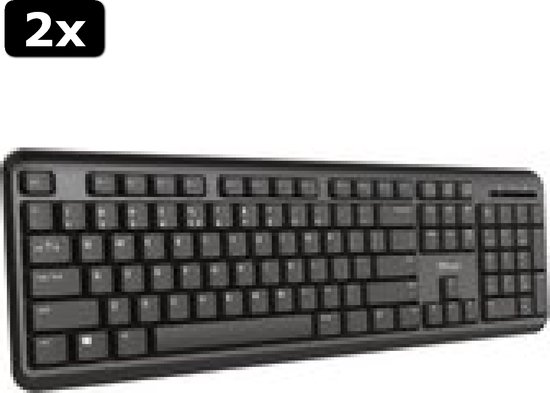 2x Trust Ody - Draadloos Toetsenbord - Stil - QWERTY - Zwart | bol