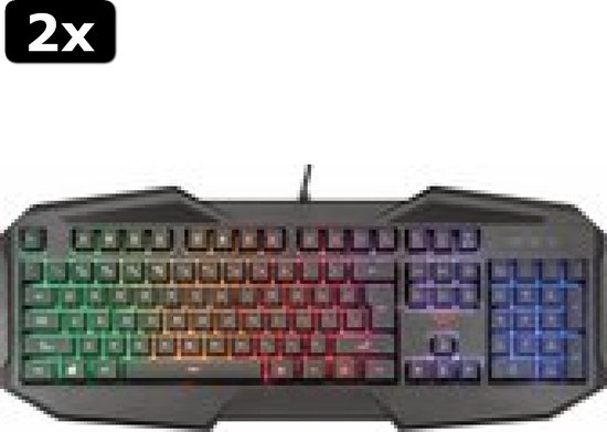 2x Trust GXT 830 Avonn - Gaming Toetsenbord - QWERTY ISO - Zwart | bol.com
