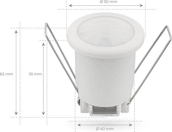 Ledvion - Bewegingsmelder Wit - Inbouw - Schemerschakelaar - IP20 - 360 ...