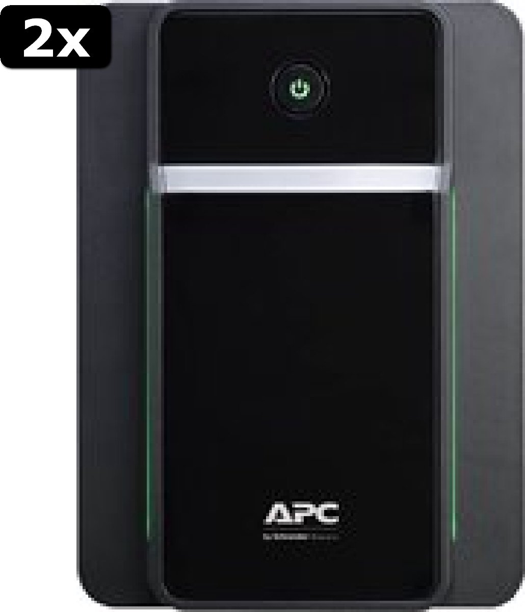2x APC Back-UPS BX2200MI-GR - Noodstroomvoeding, 2200VA, 4x stopcontact ...