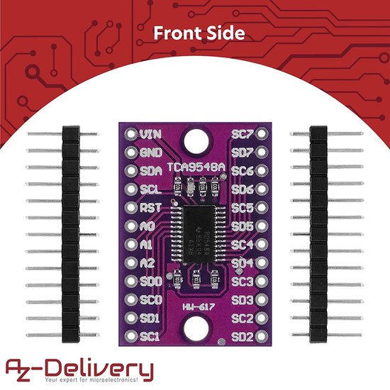 AZDelivery PCA9548A Laagspanning 8-kanaals I2C Multiplexer compatibel met Arduino... | bol.com