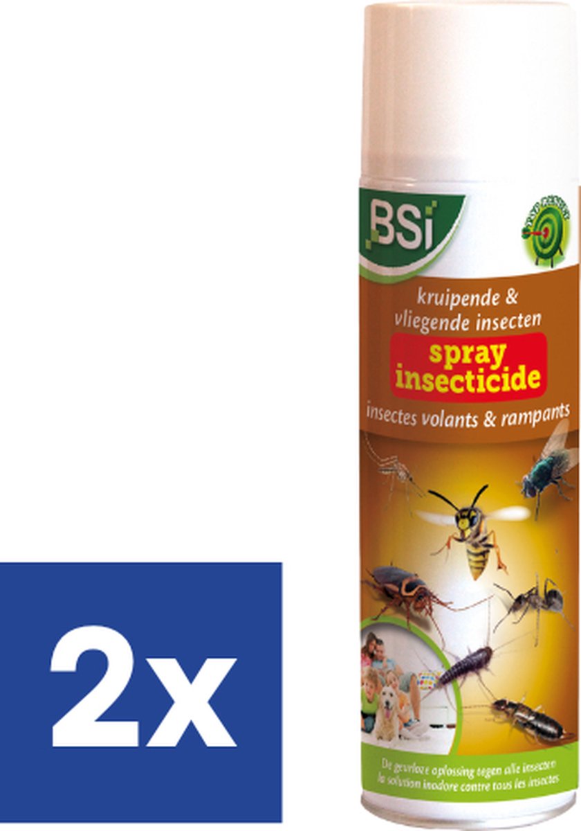 BSI Vliegende en Kruipende Insecten Spray - 2 x 500 ml | bol.