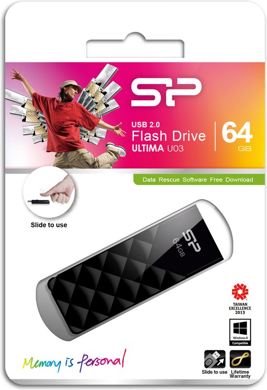 Silicon Power 64GB ULTIMA U03 Black - USB-Stick | bol