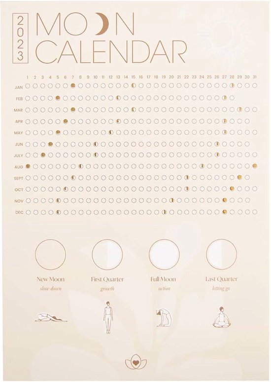 Maankalender 2023 - Lotus | bol.com