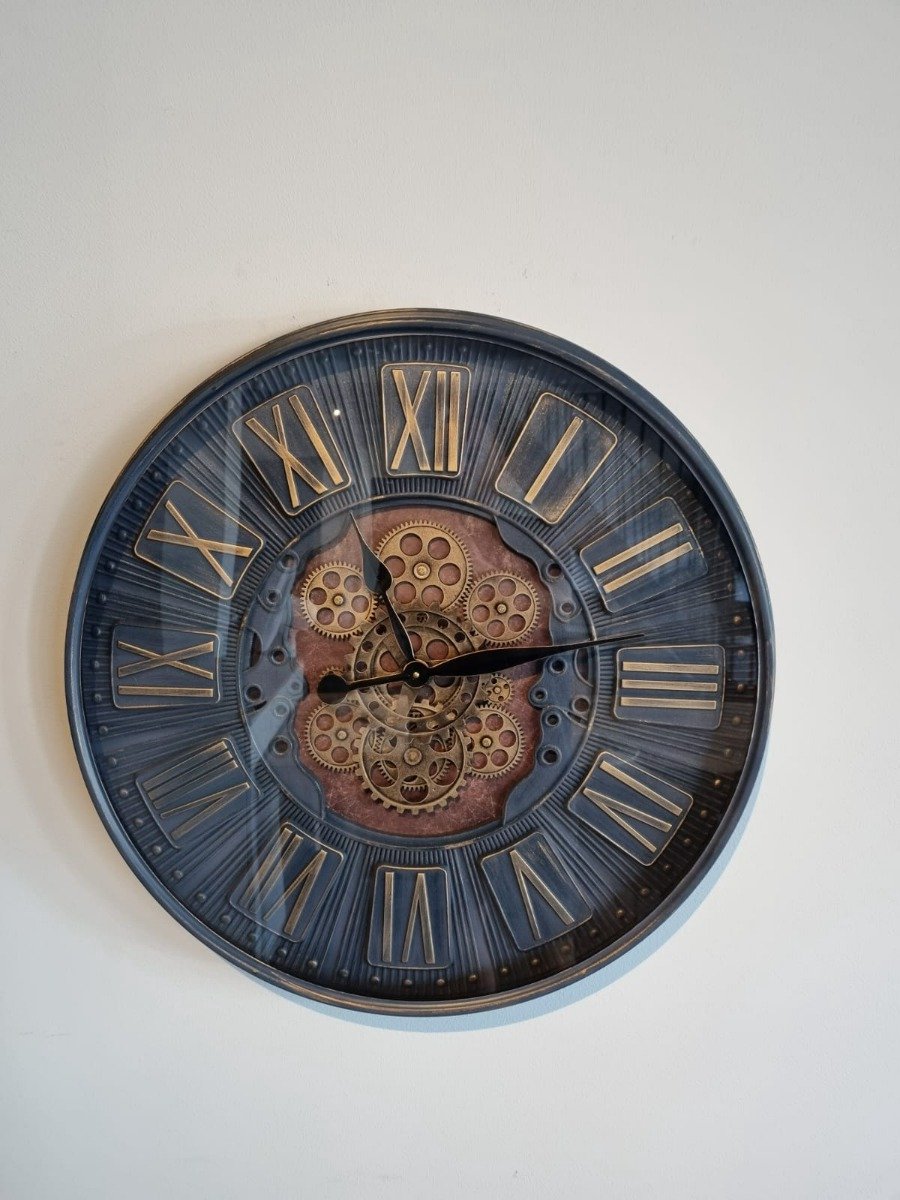 Wandklok groot - uurwerk wandklok - industriele klok 70 cm | bol.com