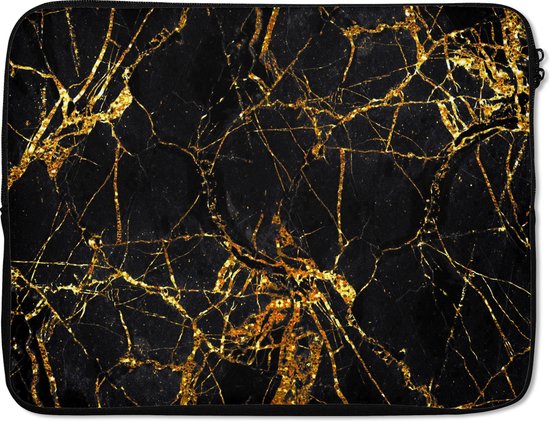 Laptophoes - Marmer print print - Glitter - Stenen - Laptoptas - Laptop ...