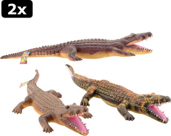 2x Animal World Soft Touch krokodil groot +/- 65 cm | bol.com