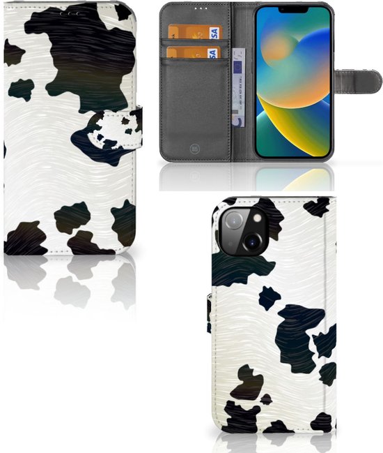 Mobiel Book Case iPhone 14 Plus GSM Hoesje Koeienvlekken | bol