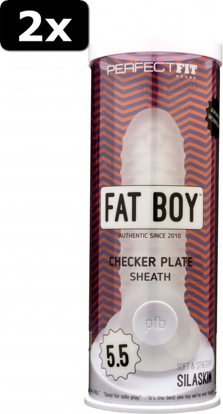 2x Fat Boy Checker Box Sheath 5.5 - Clear | bol