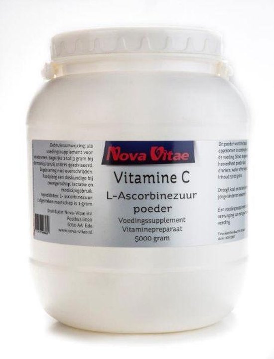 Nova Vitae - Vitamine C - Ascorbinezuur - Poeder - 5000 gram | bol.com