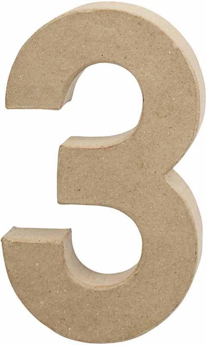 bol.com | Creative Cijfer 3 Papier-mâché 20,5 Cm
