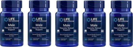 Male Vascular Sexual Support, 30 Vegetarian Capsules, 5-packs | bol.com