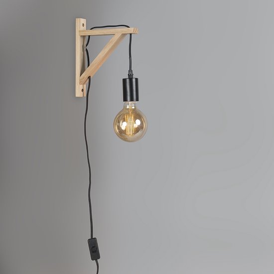 QAZQA galgje - Moderne Wandlamp voor binnen - 1 lichts - D 190 mm ...