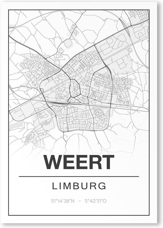 Poster/plattegrond WEERT - A4 | bol