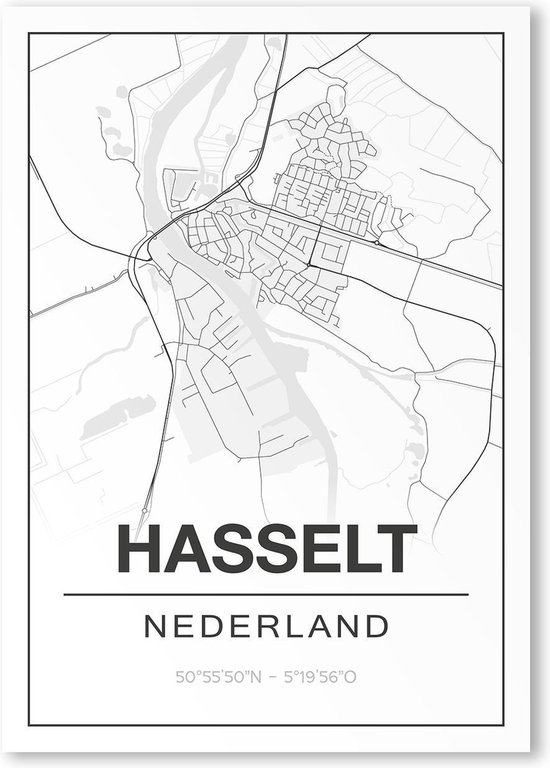 Poster/plattegrond HASSELT - A4 | bol