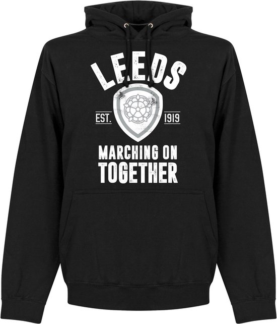 Leeds United Established Hoodie - Zwart - XXL | bol.com