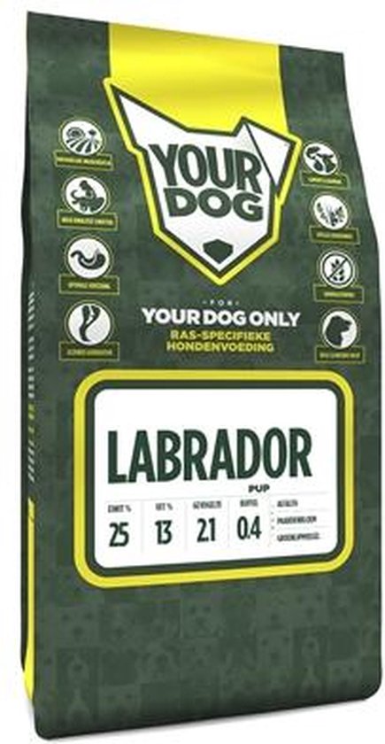 Yourdog Labrador Rasspecifiek Puppy Hondenvoer 12kg | Hondenbrokken | bol