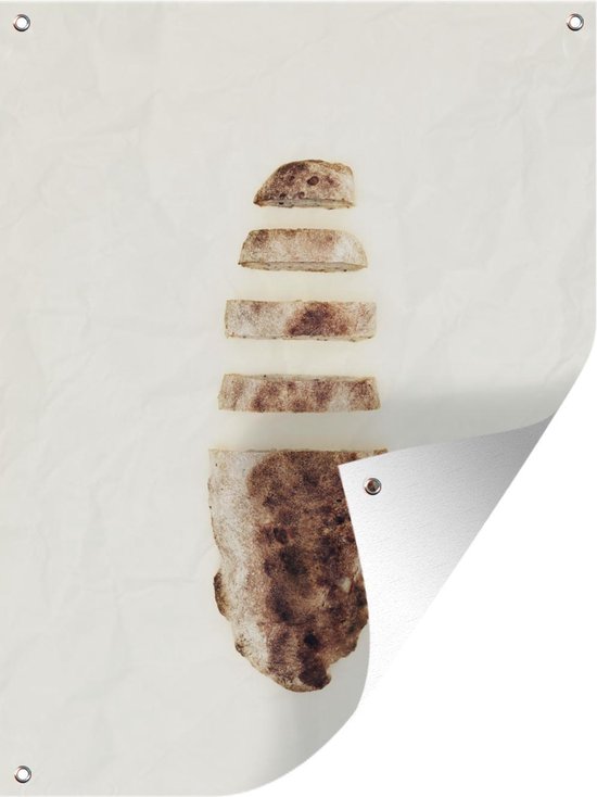 Affiche de jardin Pain de mie sur fond blanc toile en vrac 120x160 cm ...