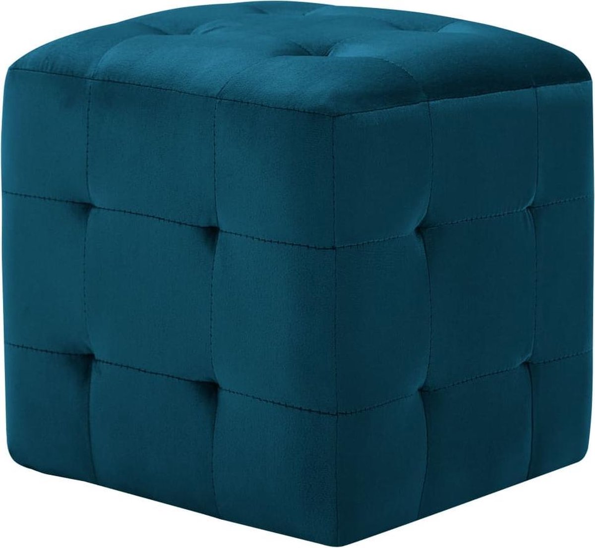 vidaXL Poef 2 st 30x30x30 cm fluweel blauw | bol.com