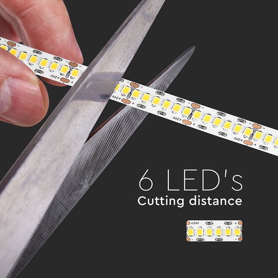 V-tac Led-strip Vt-10-240-n 10 Meter 18w 24v 4000k Wit | bol