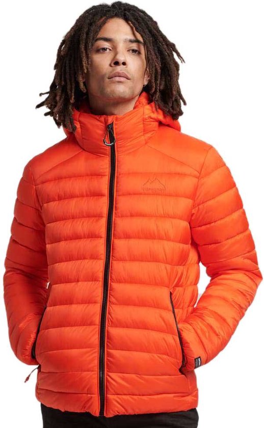 Superdry Hooded Fuji Sport Padded Jkt Heren Jas - Bold Orange - Maat M ...