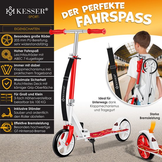 KESSER® Kinderstep Scooter | Opvouwbare Scooter voor Kinderen ...