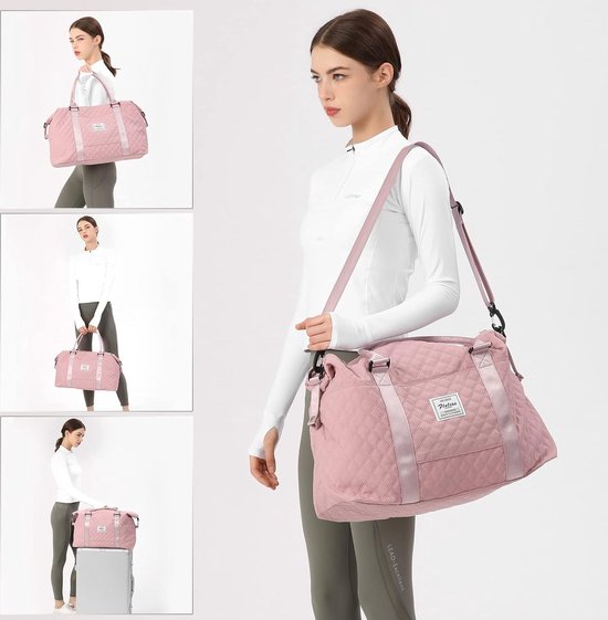 Reistas voor dames, handbagage, weekend tas met toilettas en natte tas ...