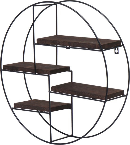 Wandplank MCW-K76, Hangende plank Zwevende plank, 4 planken Metalen ...