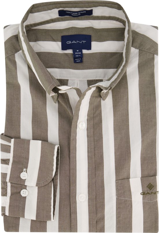 Gant Chemise en popeline pour homme Vert taille L | bol