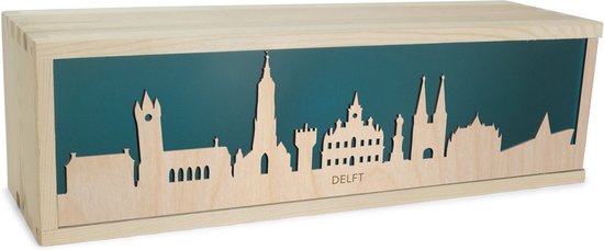 Delft Wijnkist - Bij Nacht - Cadeau Delft | bol