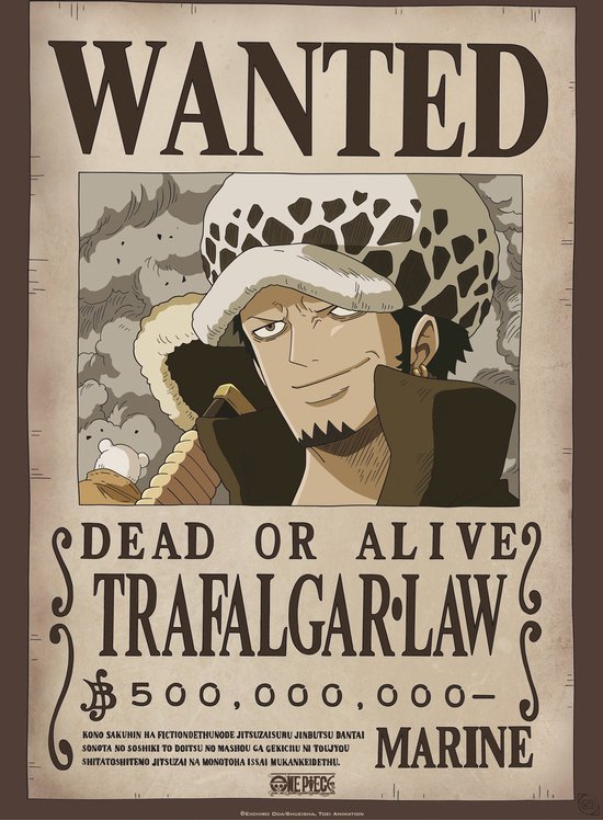 Poster One Piece Wanted Law 38x52cm | bol