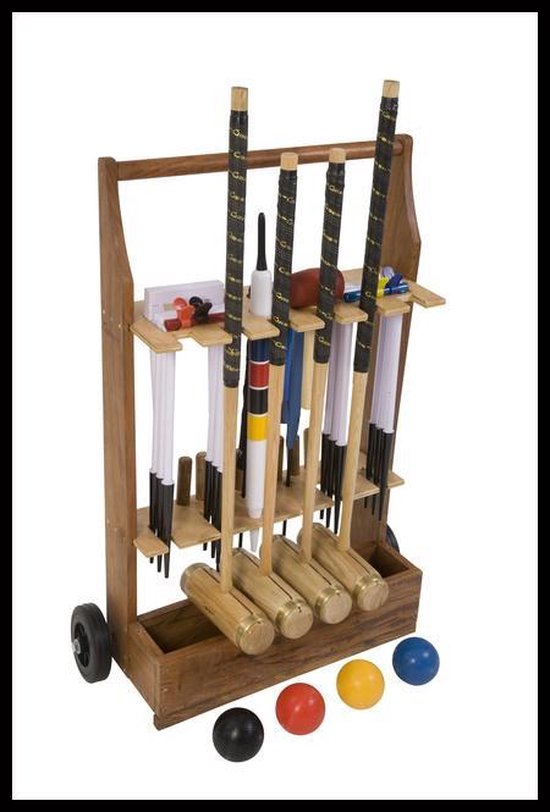 Prachtige 6 persoons Professionele Croquet set -met Trolley Top ...