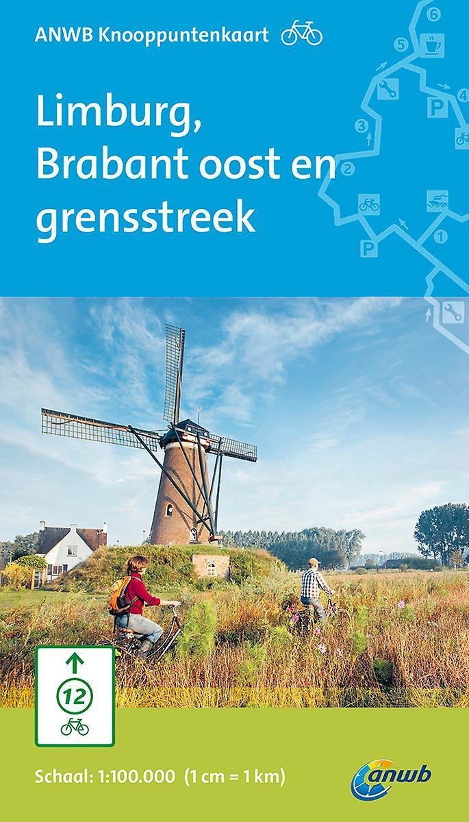 ANWB knooppuntkaart fiets Limburg, Brabant oost en grensstreek ...
