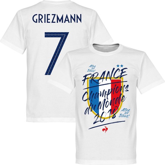 Frankrijk Champion Du Monde Griezmann T-Shirt - Wit - XXXXL | bol