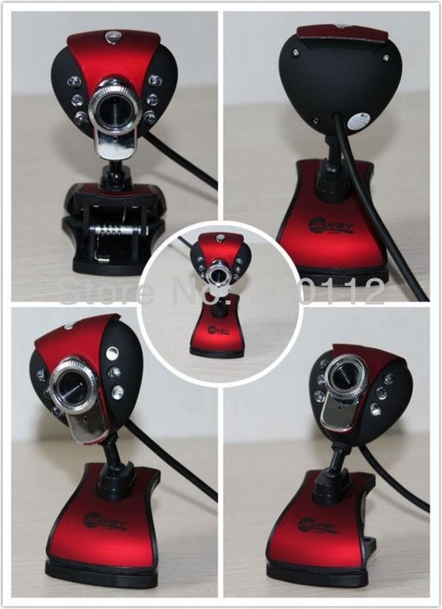Jeway JW-0066 Webcam met Microfoon voor Laptop & Computer (usb plug ...