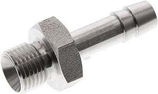 G 1/4'' Buitendraad x 4mm RVS Slangpilaar 40 Bar - FL2S-MH-ST-014G-04-I | bol