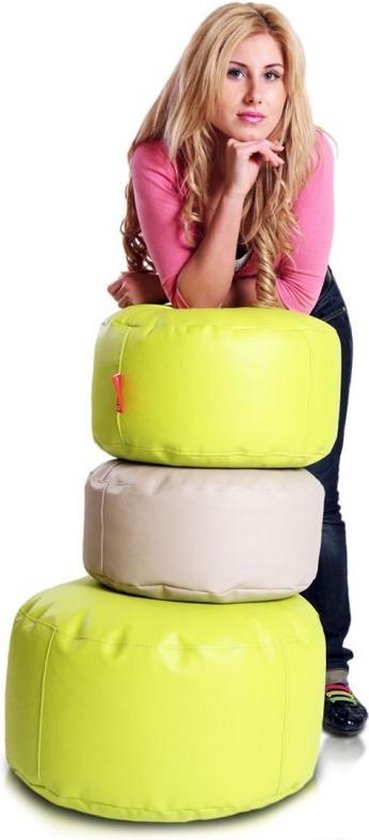 Klassieke kleine poef - limoen - 47cm x 15cm | bol.com