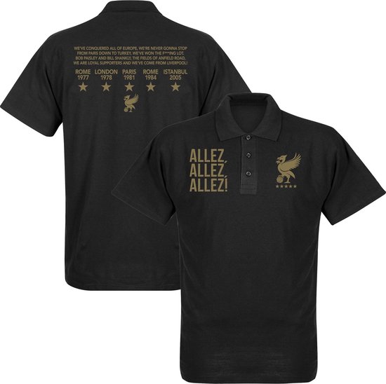 Liverpool Allez Allez Allez Polo Shirt - Zwart - L | bol.com