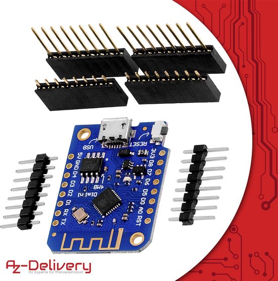 AZDelivery D1 Mini V3 compatibel met Arduino inclusief E-Book! | bol