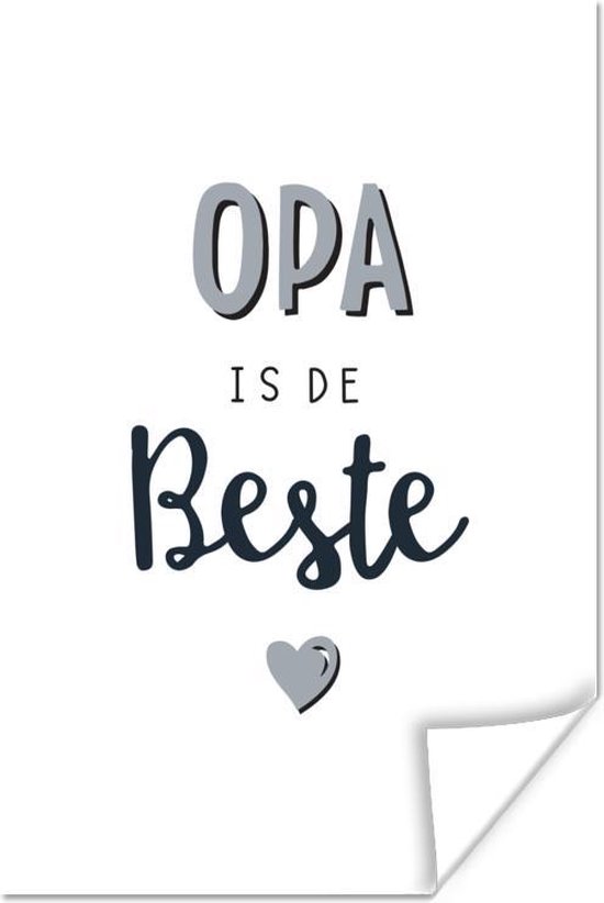 Poster Quotes - Vaderdag - Opa - Opa is de beste - Spreuken - 20x30 cm ...