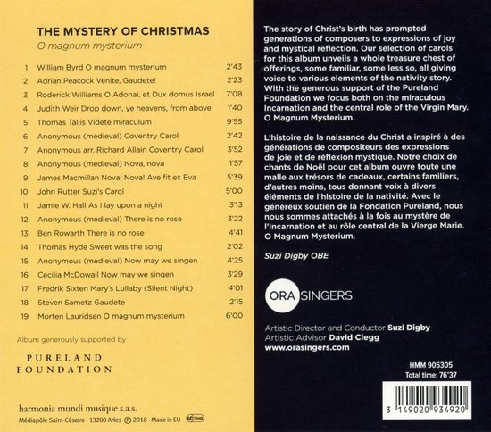 Ora Singers Suzi Digby - A Mystery Of Christmas (CD), Roderick Williams ...